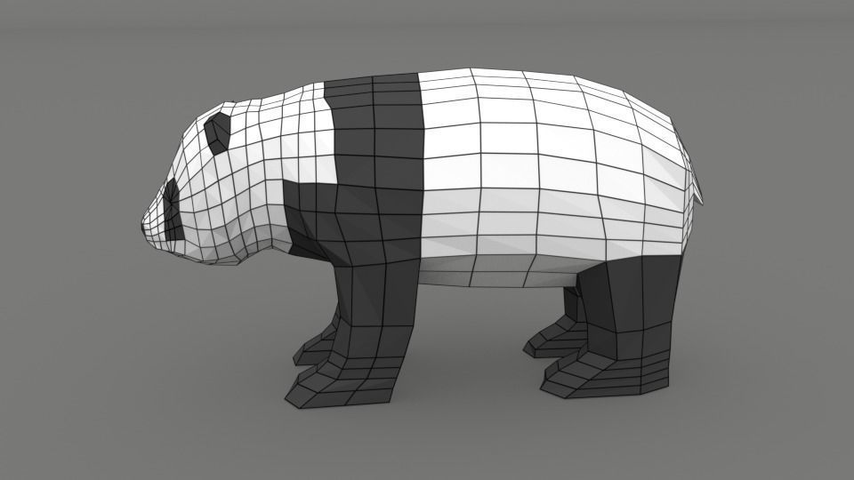 3D model Low Poly Cartoon Panda VR / AR / low-poly | CGTrader
