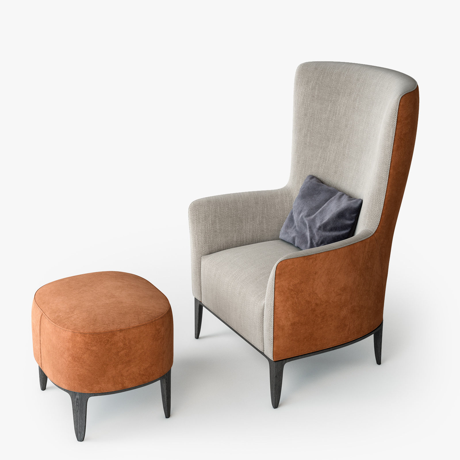 Poliform Gentleman armchair set 3D model | CGTrader