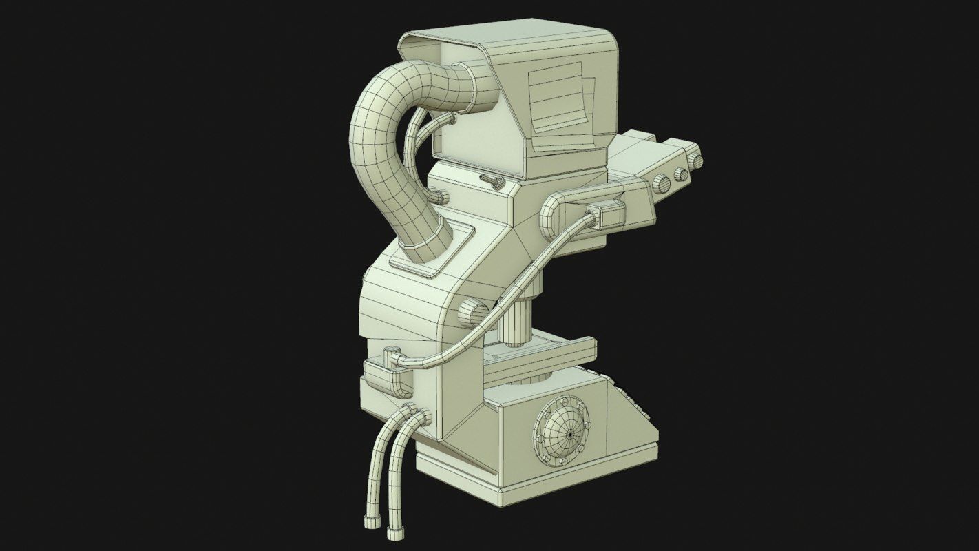 3D model Sci-Fi Microscope VR / AR / low-poly | CGTrader