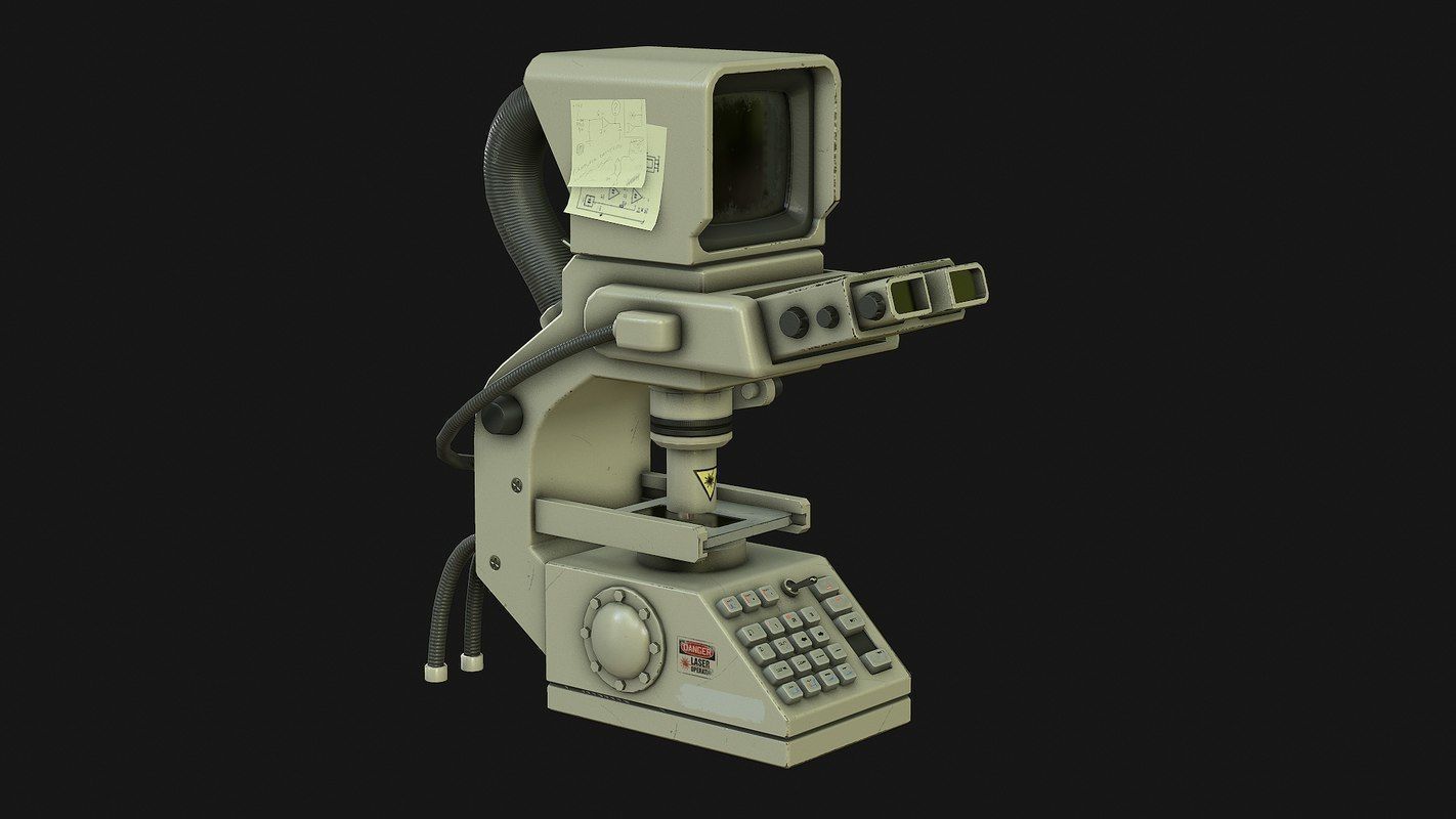 3D model Sci-Fi Microscope VR / AR / low-poly | CGTrader