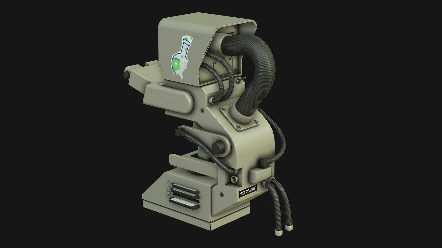 3D model Sci-Fi Microscope VR / AR / low-poly | CGTrader