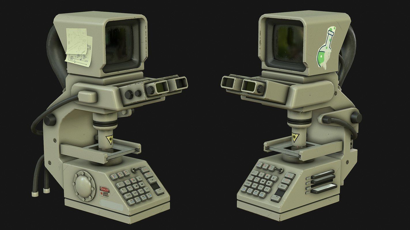 3D model Sci-Fi Microscope VR / AR / low-poly | CGTrader