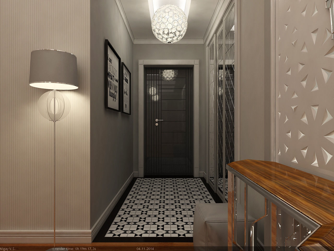 Interior Scene - Flat 02 - modern style - hall 3D model | CGTrader