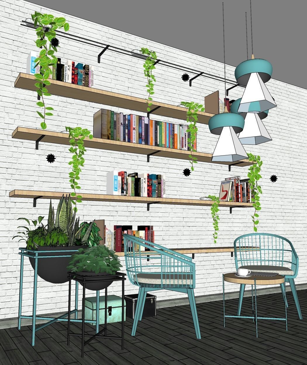 Coffee Corner - Cafe and restaurant interior design 3D model | CGTrader