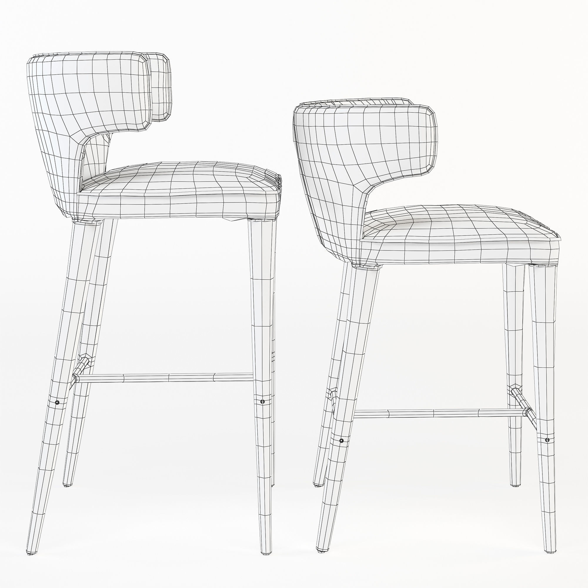 Melrose Barstool 3D model | CGTrader