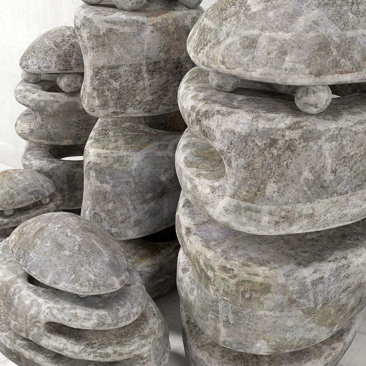 Stone street lamp decor 3D model | CGTrader