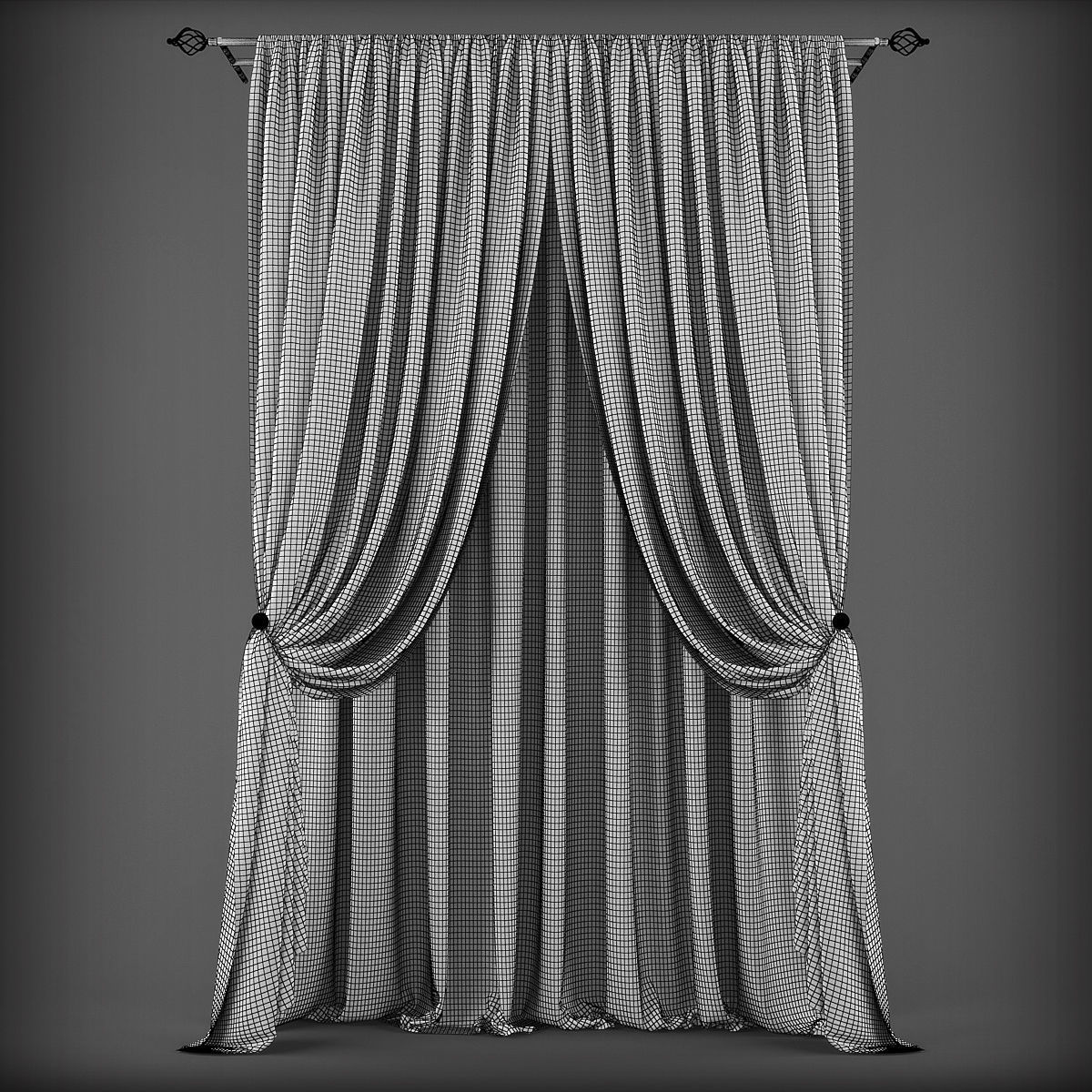 3D model Curtain 3D VR / AR / low-poly | CGTrader