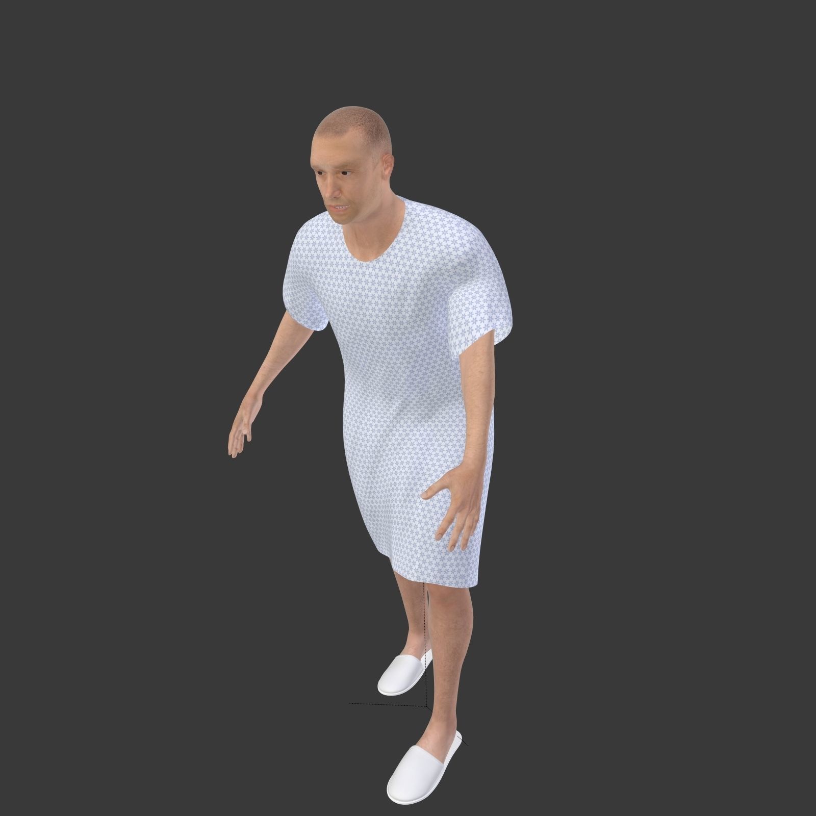 Old Man - Hospital Patient 3D model | CGTrader