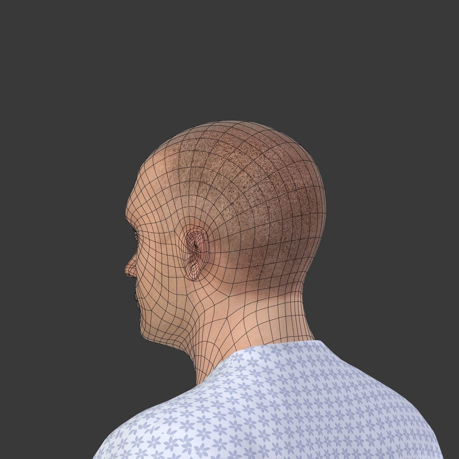 Old Man - Hospital Patient 3D model | CGTrader