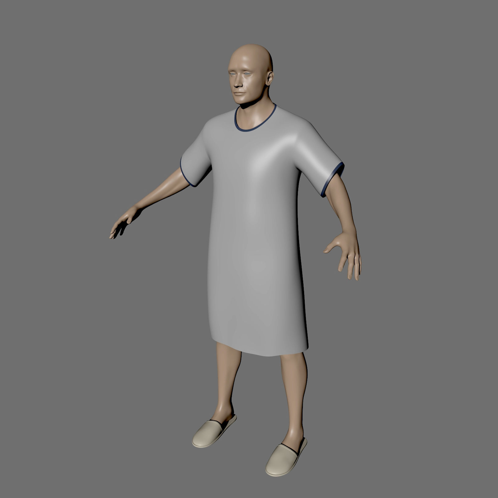 Old Man - Hospital Patient 3D model | CGTrader