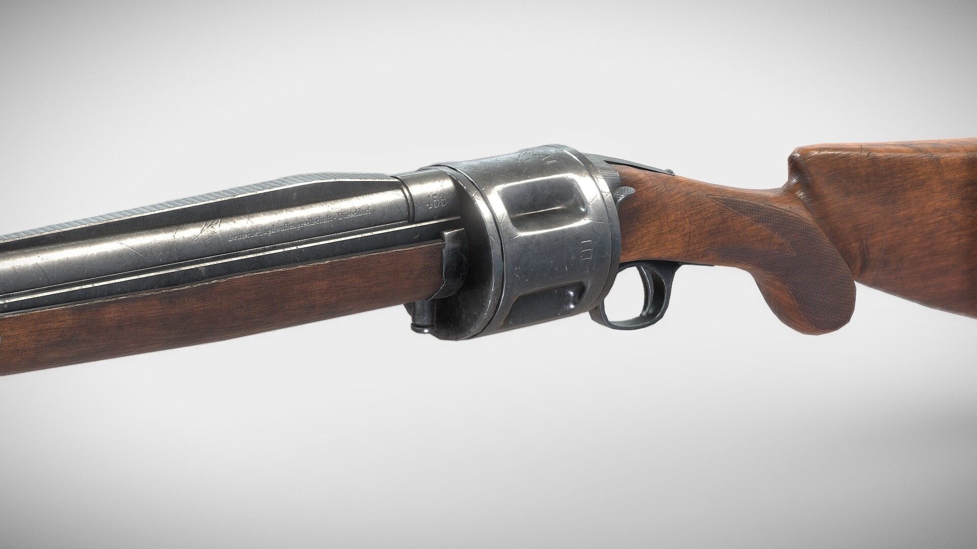 3D model Becker Revolving Shotgun VR / AR / low-poly rigged | CGTrader