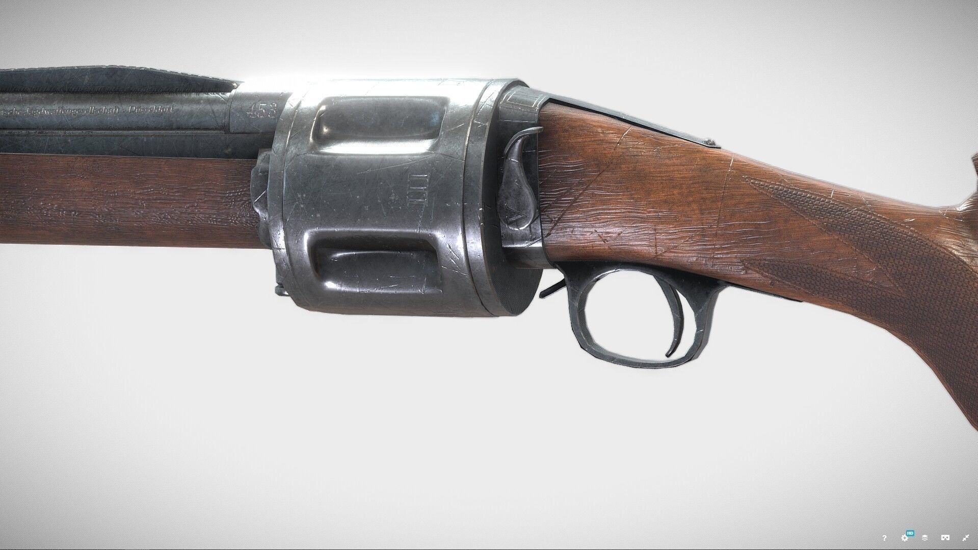 3D model Becker Revolving Shotgun VR / AR / low-poly rigged | CGTrader