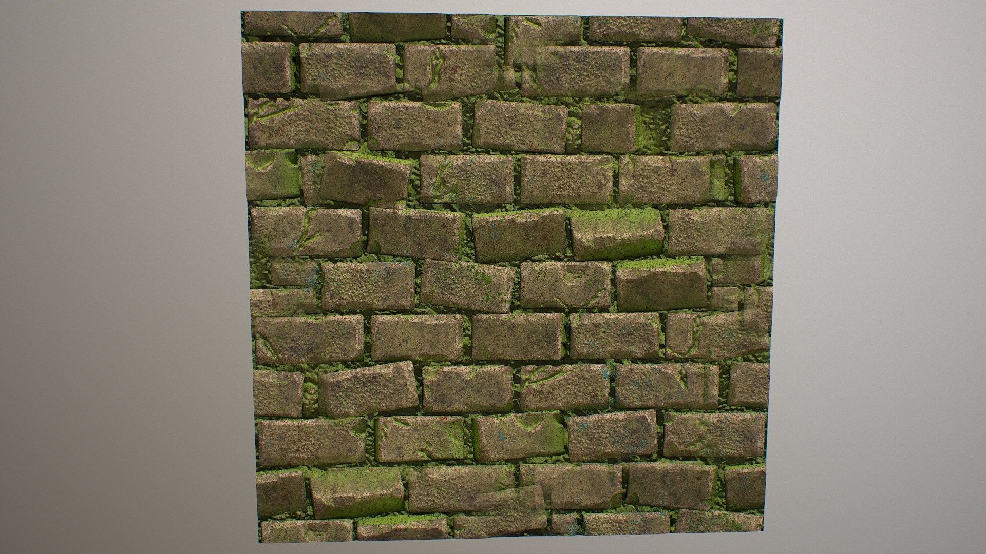 3D model PBR tileable fantasy brick wall textures