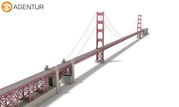 Golden Gate Bridge San Francisco - 3D Building Models 3D model | CGTrader
