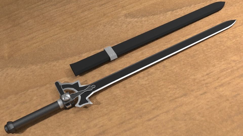 Kirito sword free 3D model | CGTrader
