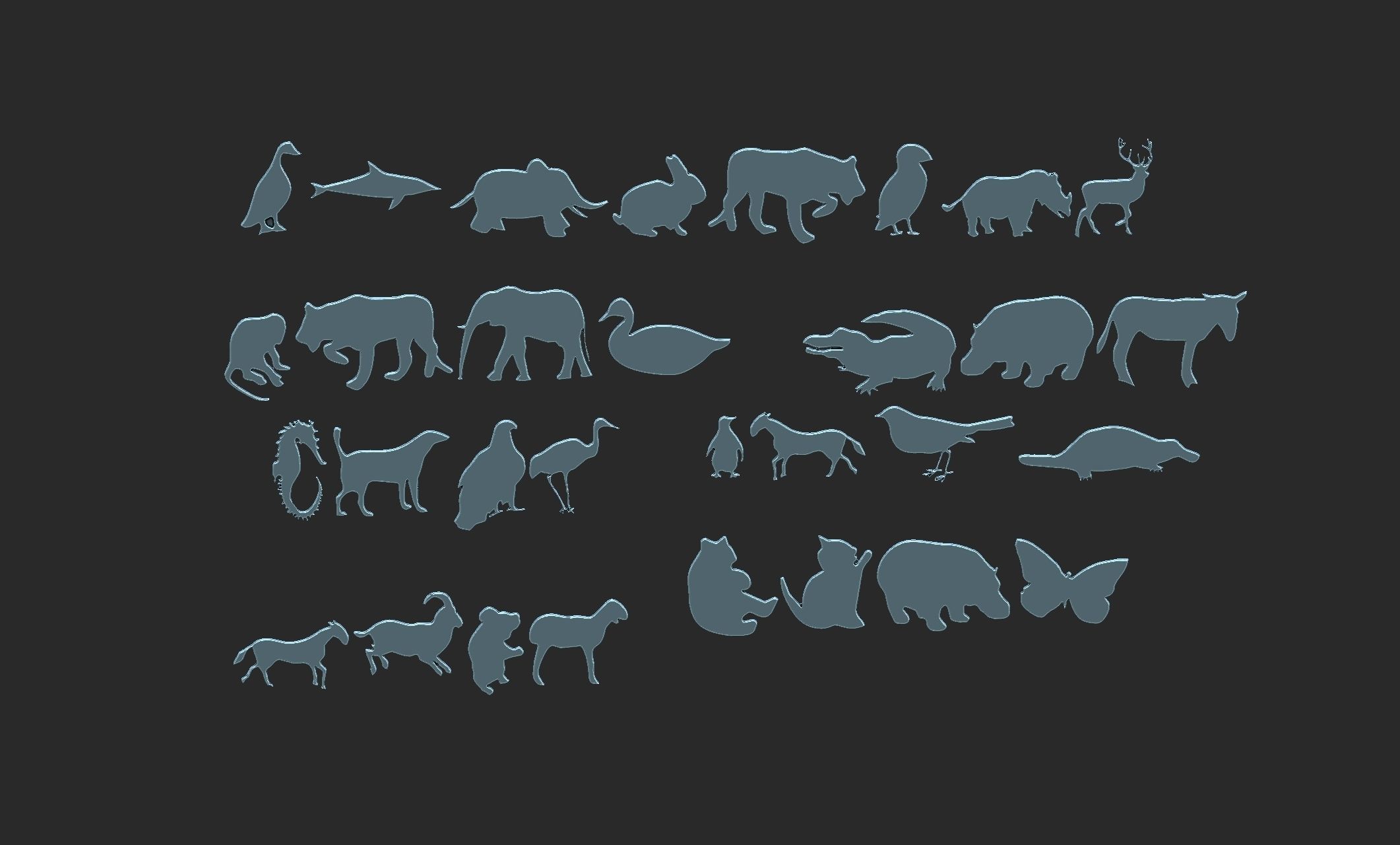animal pack 3d models 3D model 3D printable | CGTrader