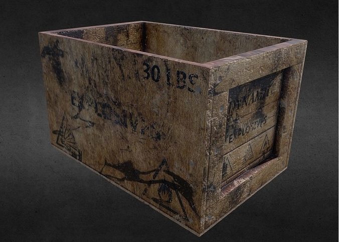 Wooden Dynamite Crate free VR / AR / low-poly 3D model | CGTrader