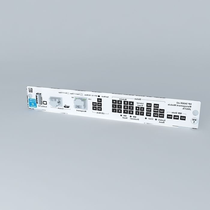 HP 5400 zl2 Management Module J9827A 3D Model MAX OBJ 3DS FBX STL DAE ...