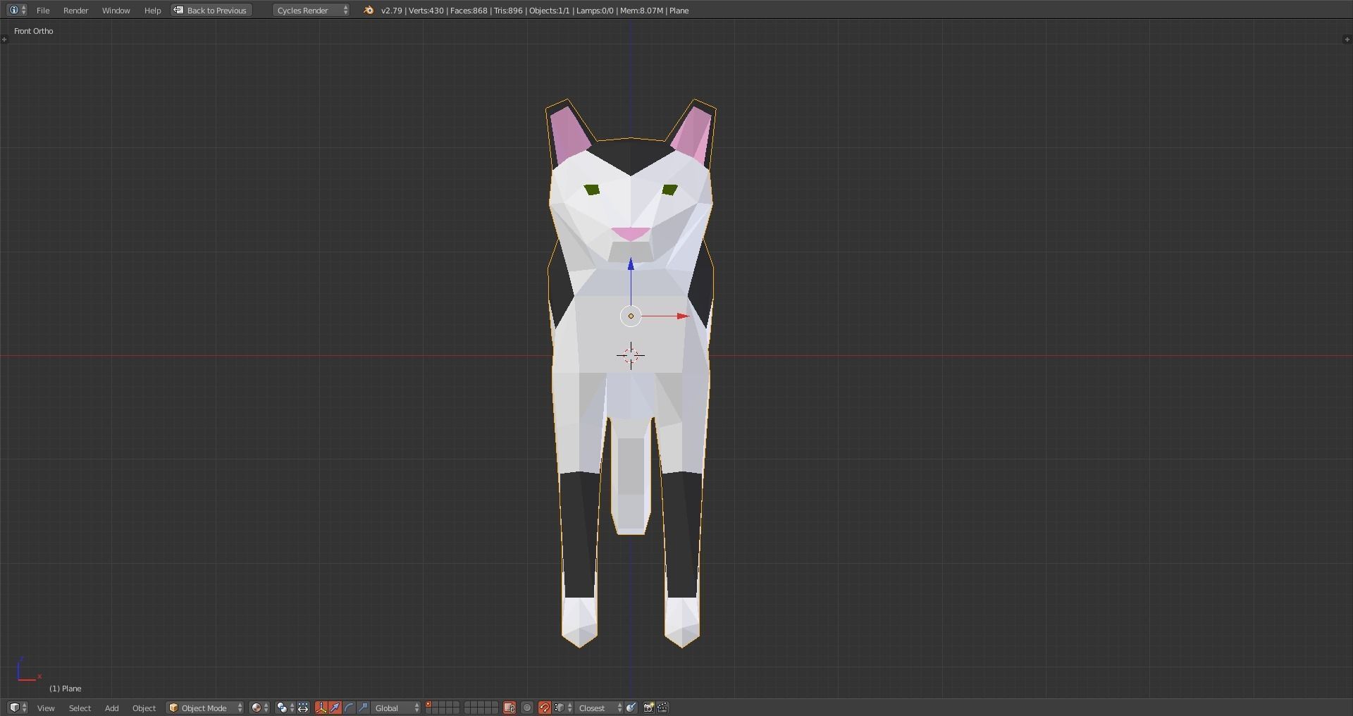 3D model Low Poly Cat polygonal VR / AR / low-poly | CGTrader