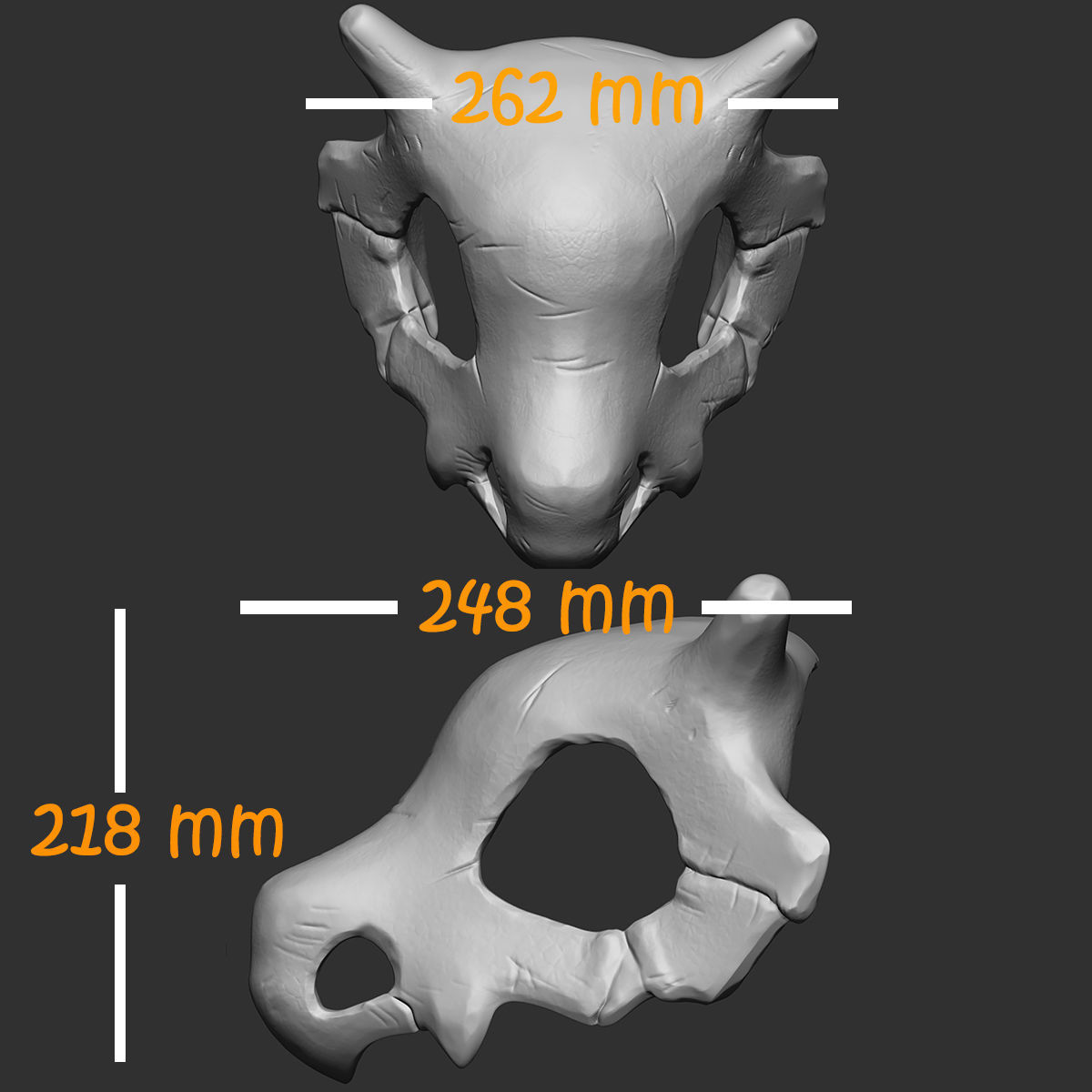 Pokemon Cubone Dog Mask - Cubone Cosplay for Pet 3D model 3D printable ...