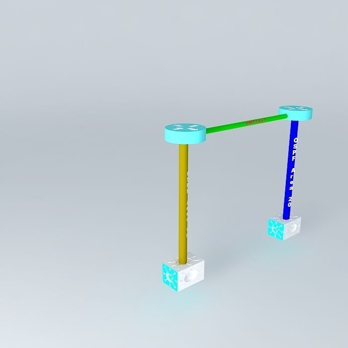 Ipv6 Ospf Dual Stack Test Network Configuration Example 3d Model Cgtrader
