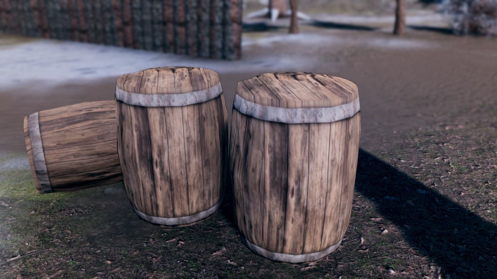 Old Wood Rum Beer Barrel - With Textures free VR / AR / low-poly 3D ...