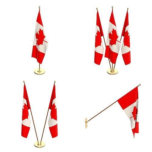 Canada Flag Pack 3D model | CGTrader