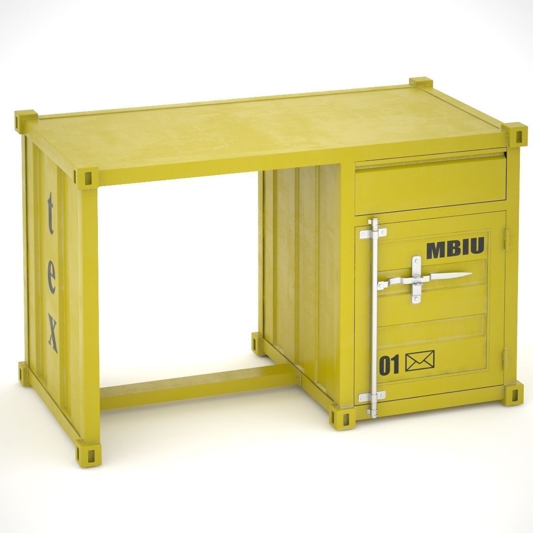 Sea Container desk 4 colors 3D model | CGTrader