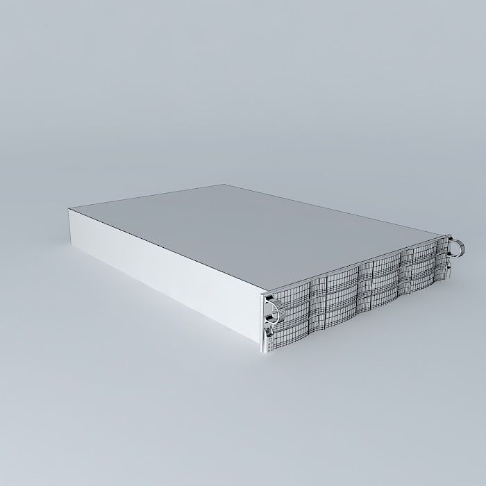 SuperMicro 12 x 1 Terrabyte drive 2u server 3D model | CGTrader
