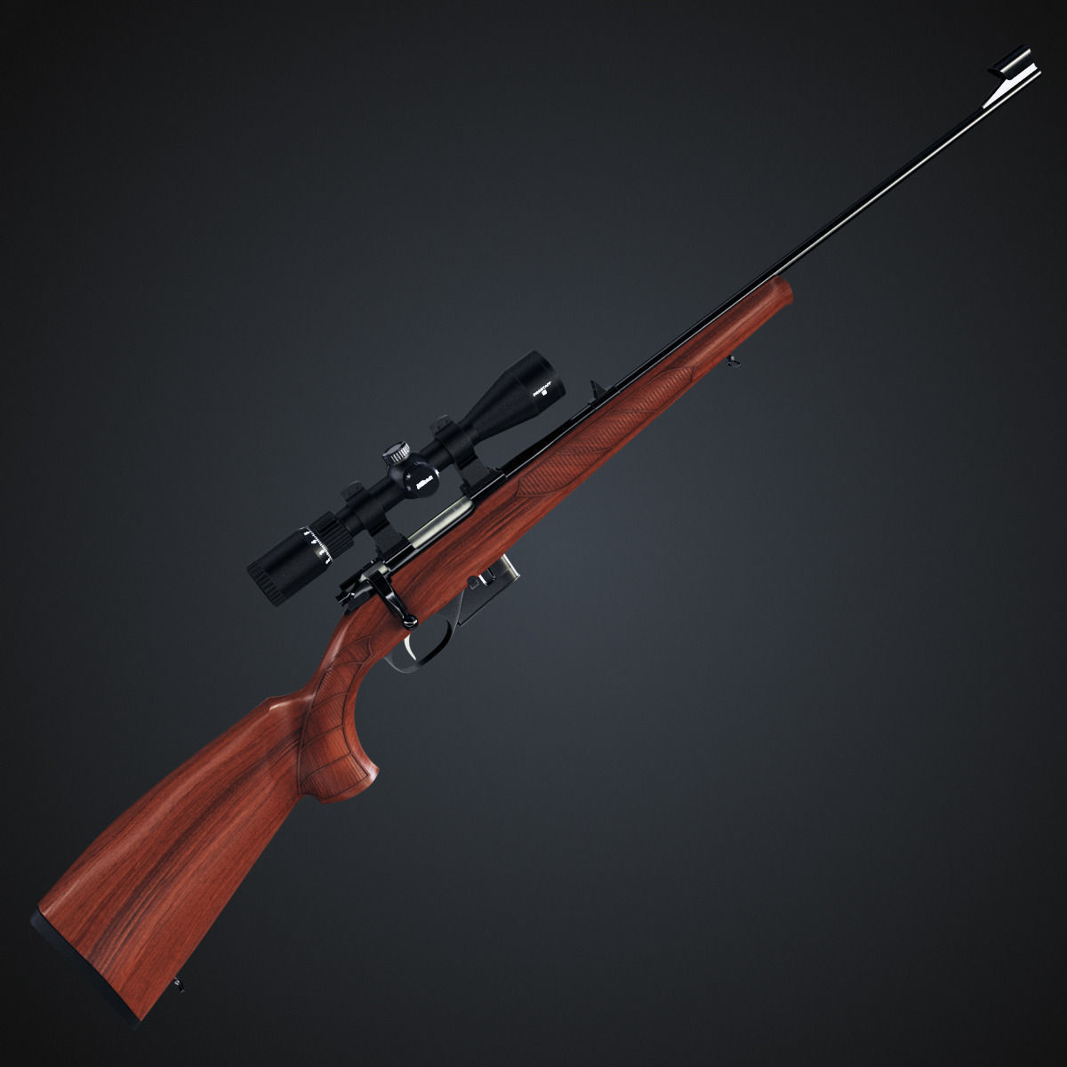 3D model Carabine CZ 527 LUX 223 REM VR / AR / low-poly MAX OBJ FBX ...