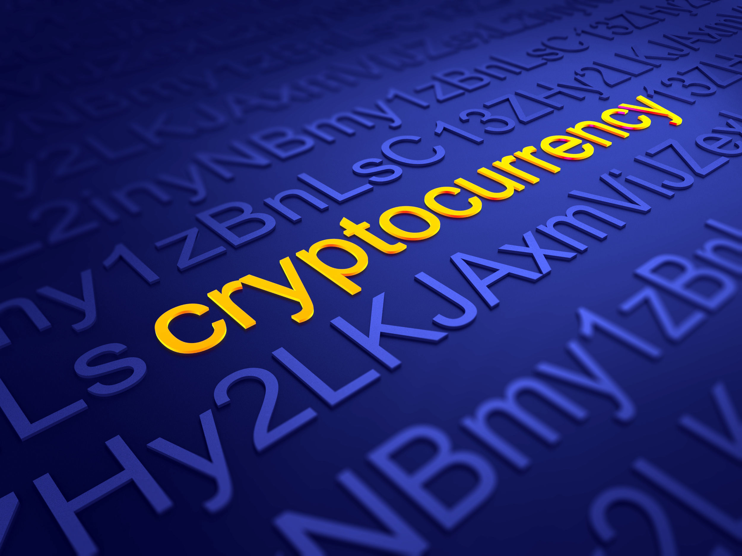 Cryptocurrency word 3D model | CGTrader