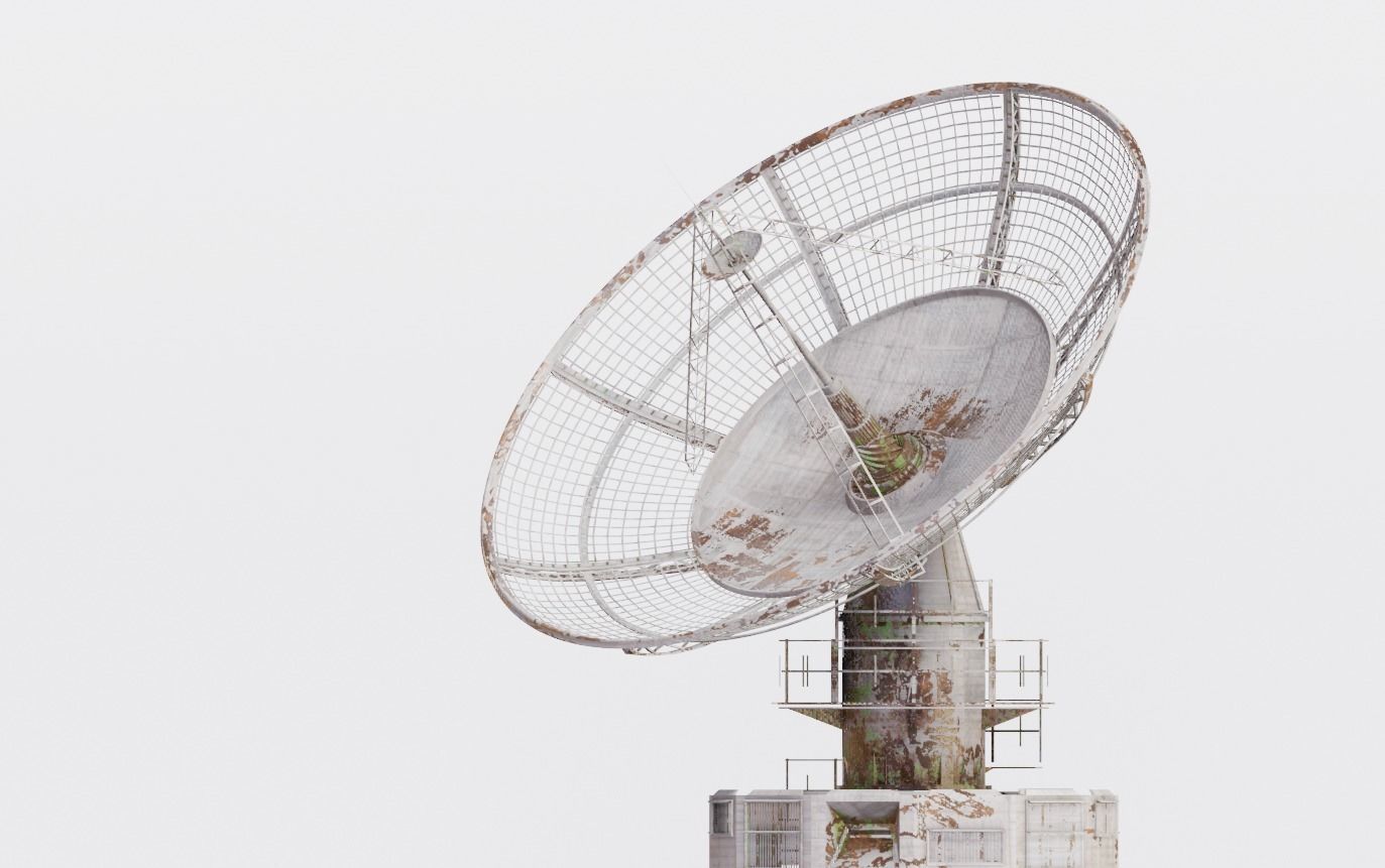 3D model radio satelitte dish VR / AR / low-poly | CGTrader