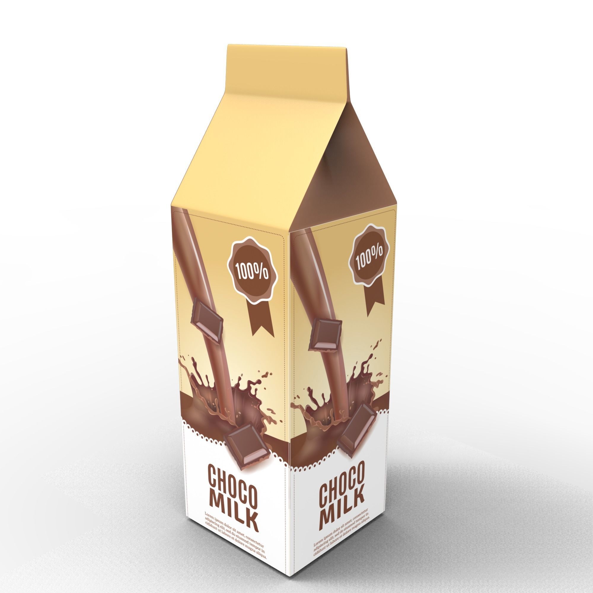 3D model Milk carton model VR / AR / low-poly | CGTrader