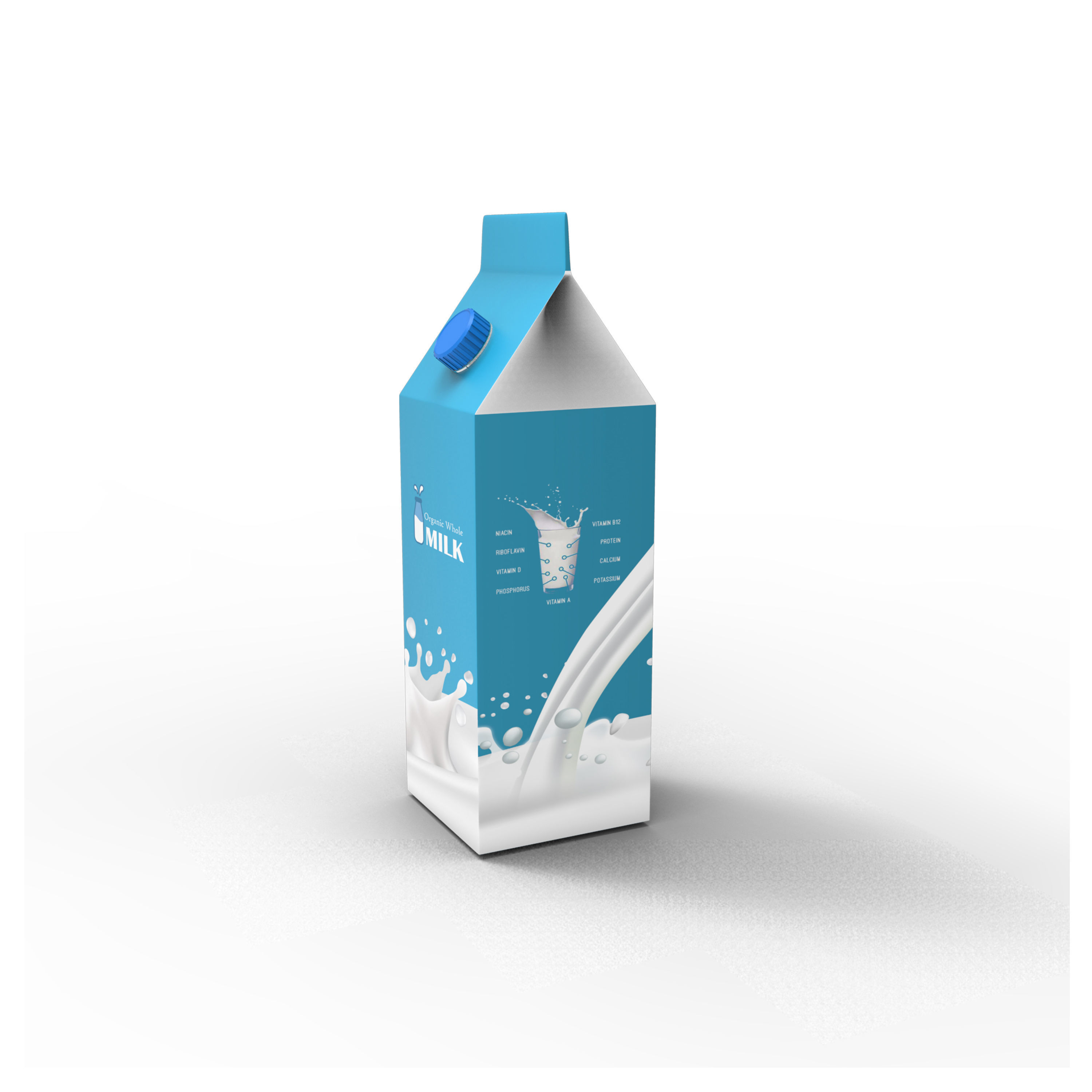3D model Milk carton model VR / AR / low-poly | CGTrader
