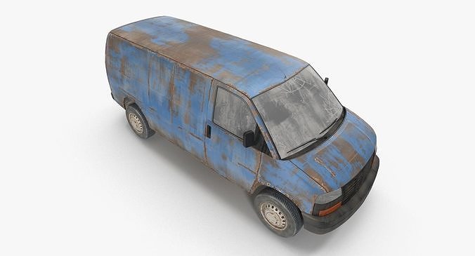 Rusty van 03 3D model | CGTrader