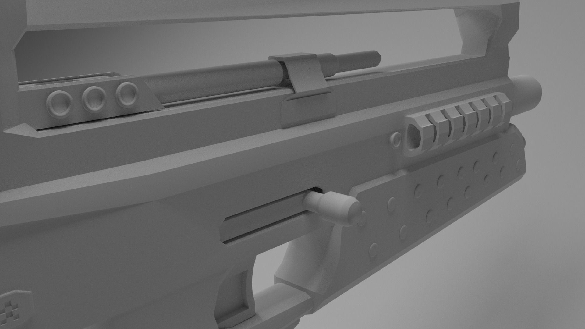 futuristic gun 3D model | CGTrader