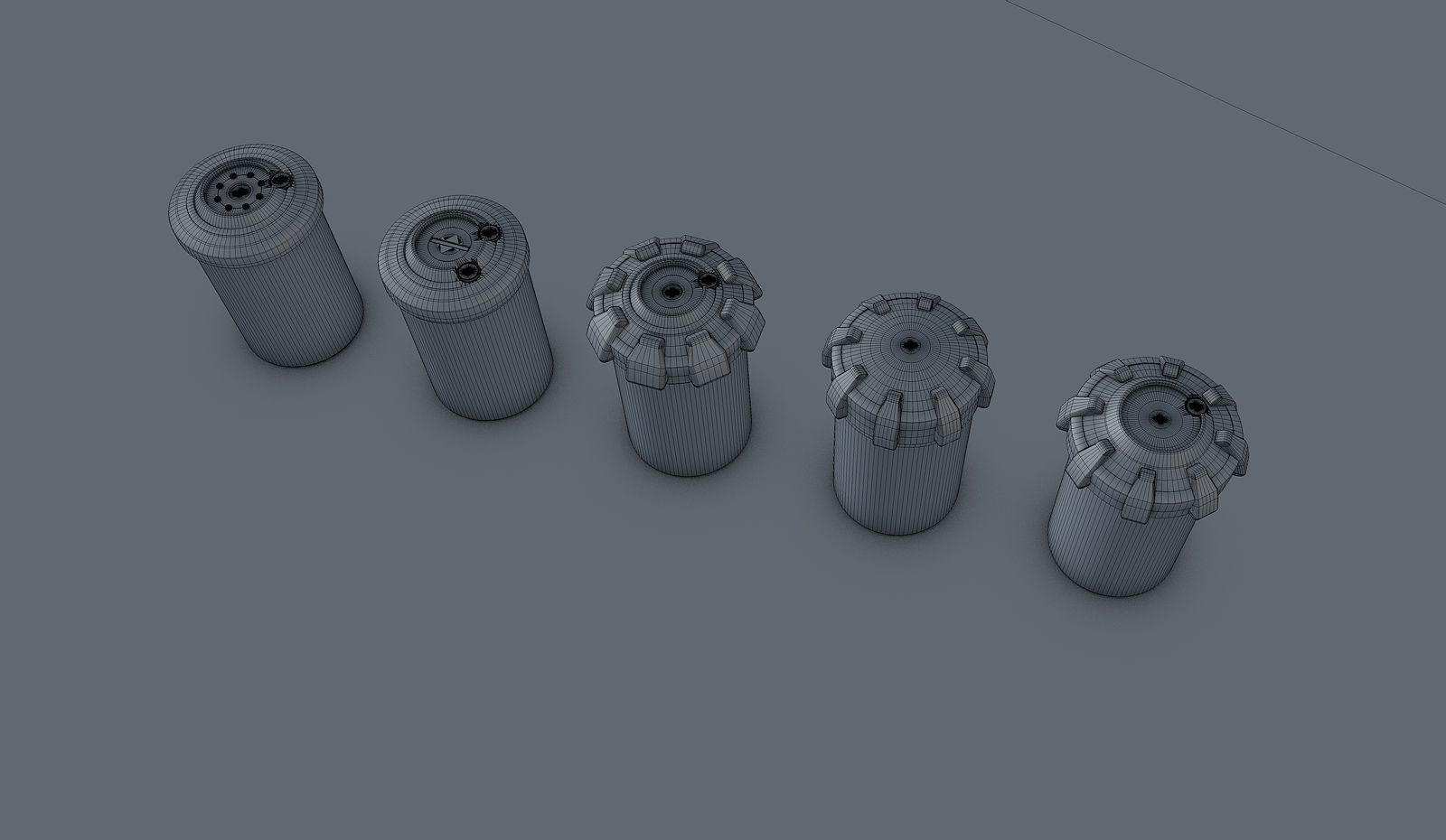 Futuristic Container Glass Set 3D model | CGTrader