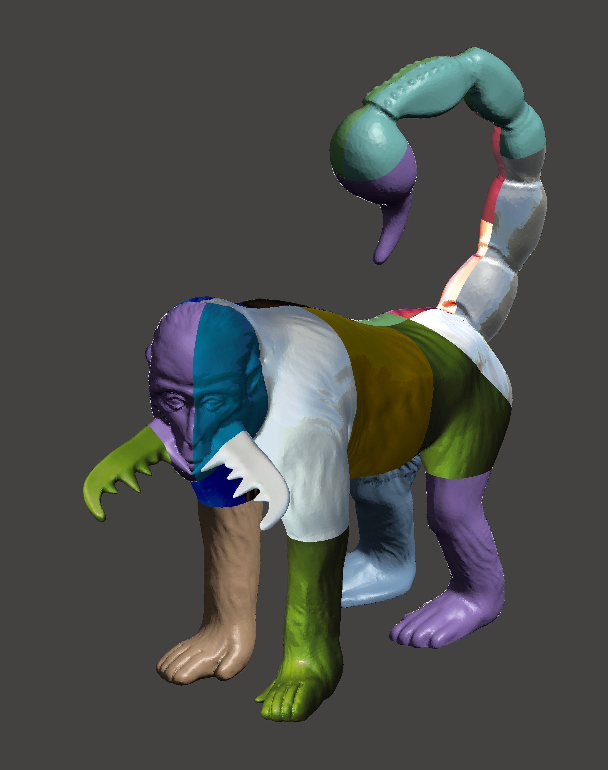 3D Printable Mutant Scorpion Monkey 3D model 3D printable | CGTrader