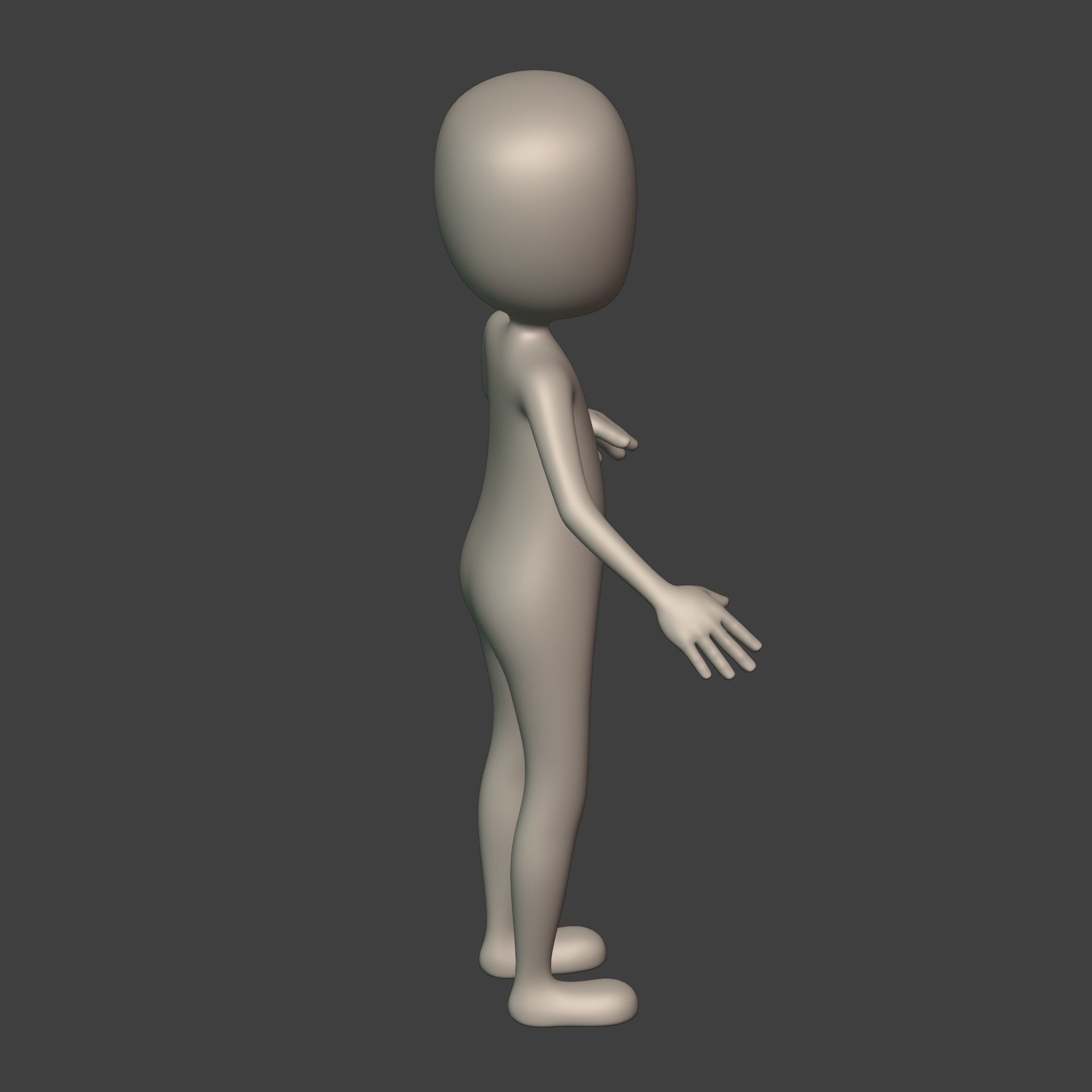 3D model Cartoon Man - Stickman with High Quality IK and FK Rig VR / AR ...