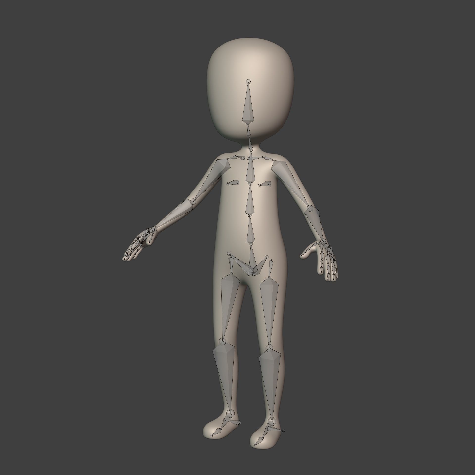 3D model Cartoon Man - Stickman with High Quality IK and FK Rig VR / AR ...