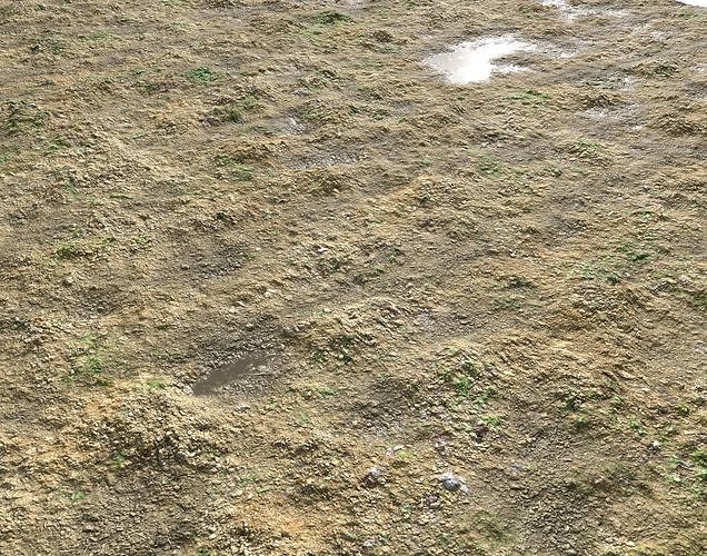 Muddy terrain and puddles 2 PBR Texture | CGTrader