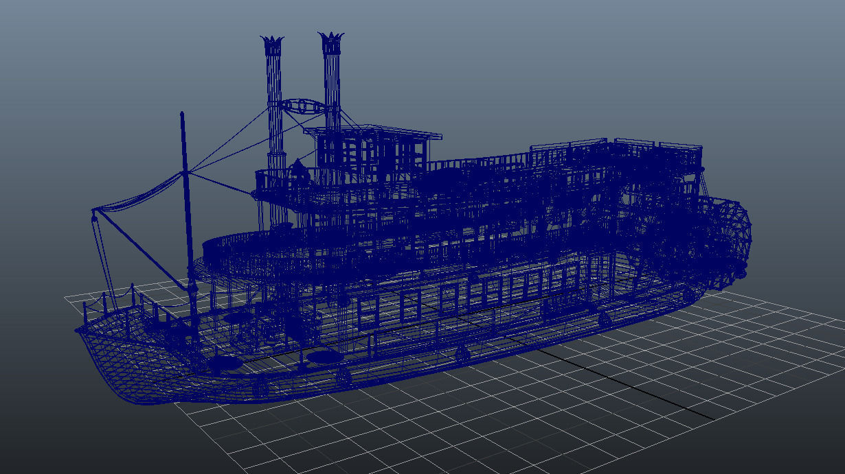 Steamboat riverboat 3D model | CGTrader