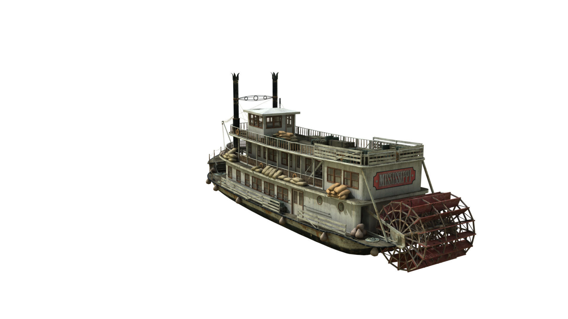Steamboat riverboat 3D model | CGTrader