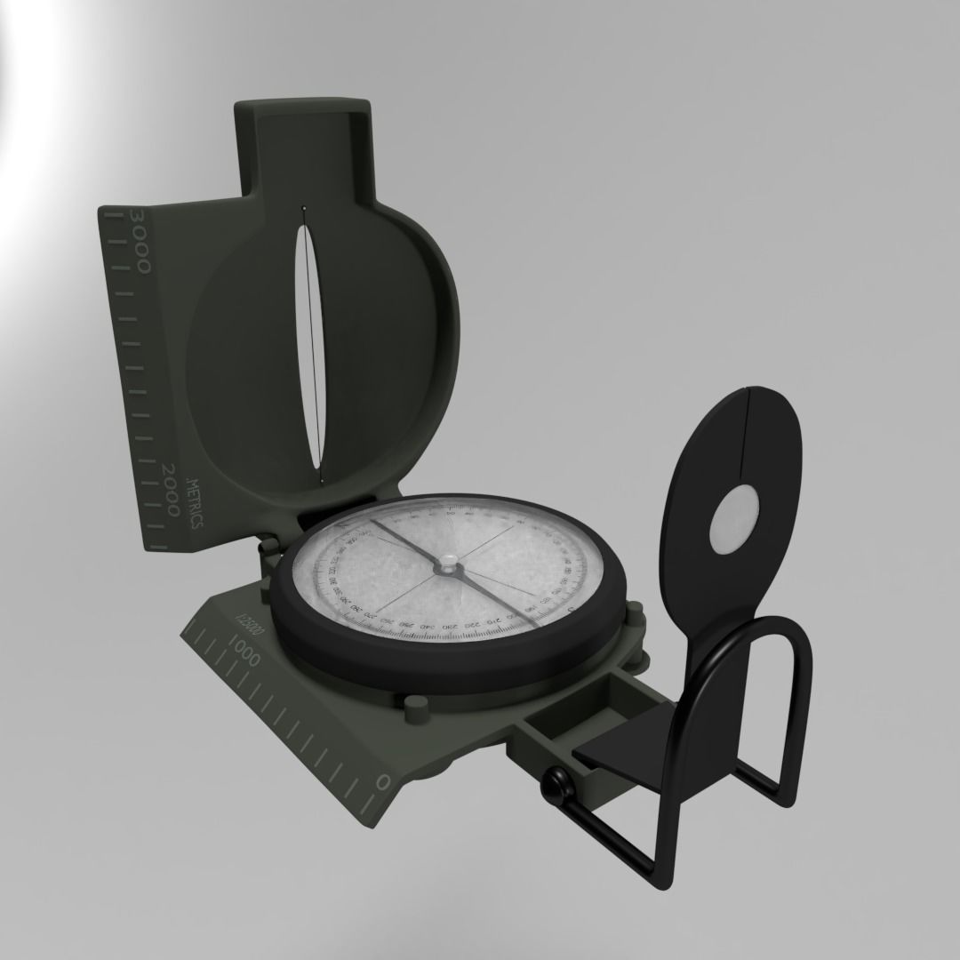 Military Compass 3D model | CGTrader