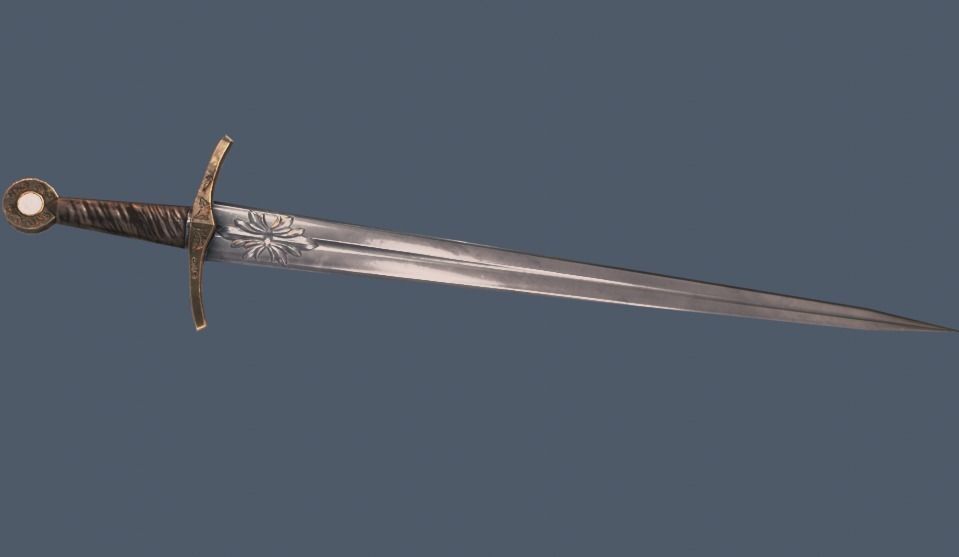 3D model Realistic Low Poly Medieval Sword VR / AR / low-poly | CGTrader
