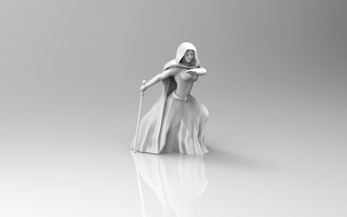 Female Mystical Healer 3D model 3D printable | CGTrader