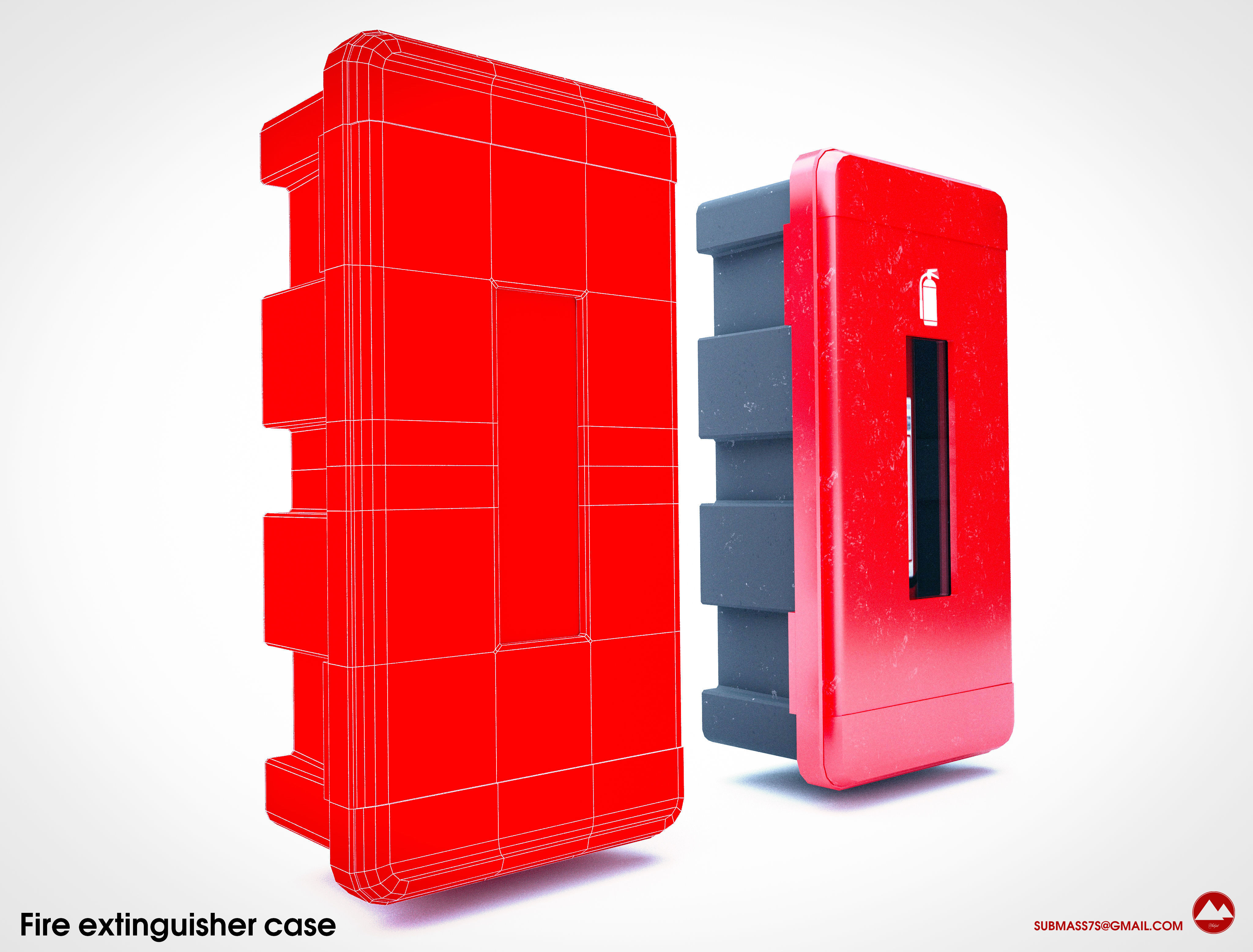 3D model Fire extinguisher case 3D model VR / AR / low-poly | CGTrader
