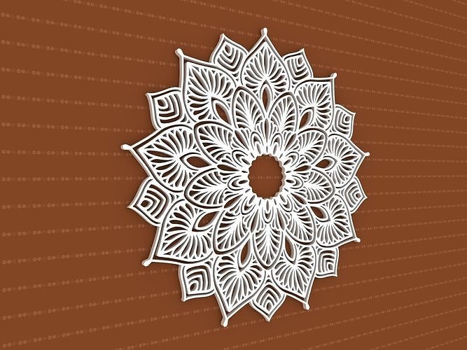 Mandala design 3D model | CGTrader