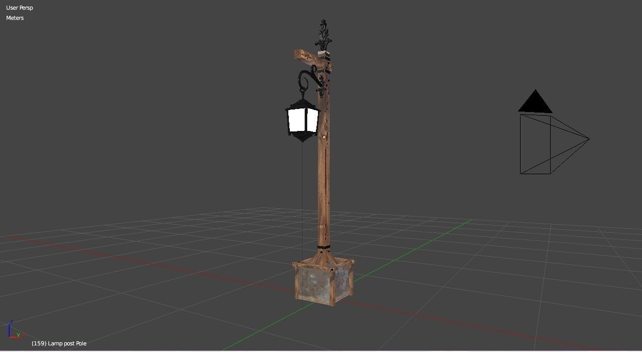 Medieval lamppost 3D model | CGTrader