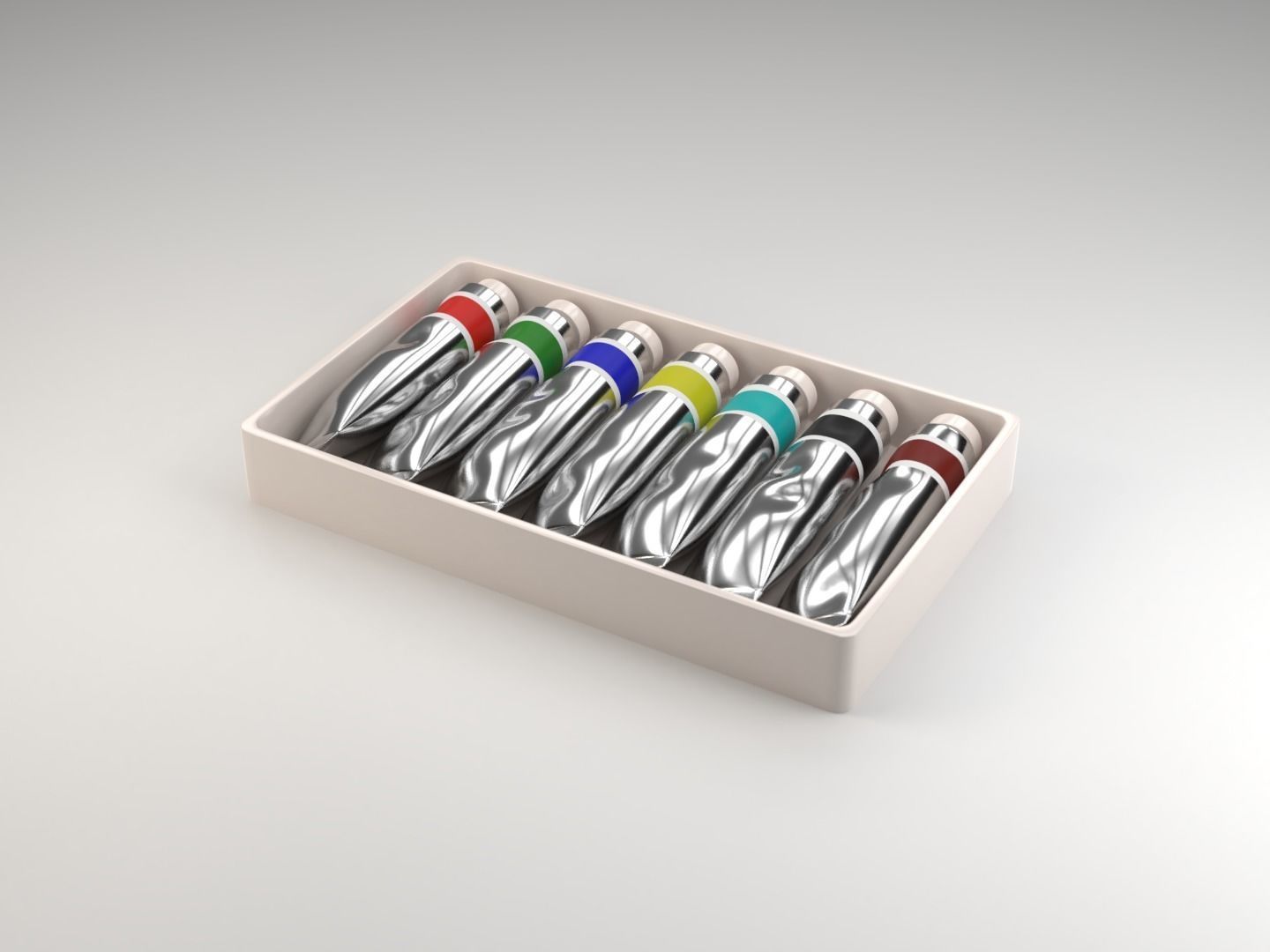 Paint set 3D model | CGTrader